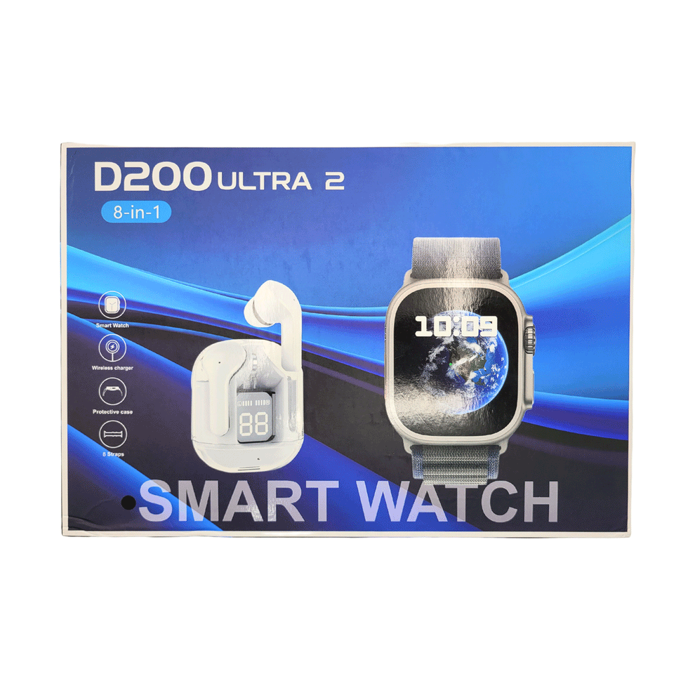 D200 Ultra 2 8in1 Smart Watch with Air 31 Earbuds – Accessoristan